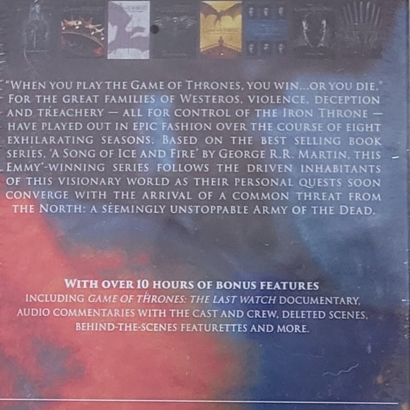 HBO | Media | Nib Game Of Thrones Boxed Set Dvds Seasons 8 With 1 Hours ...